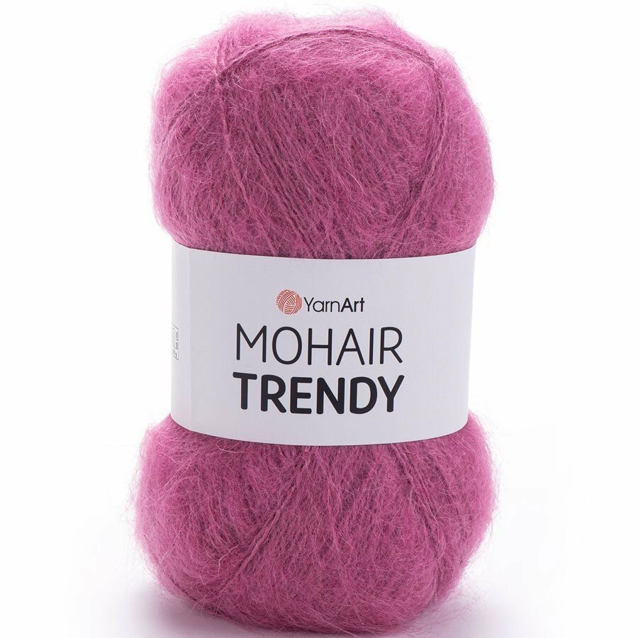 Пряжа Yarnart MOHAIR TRENDY 144 п. роза (5 мотков)