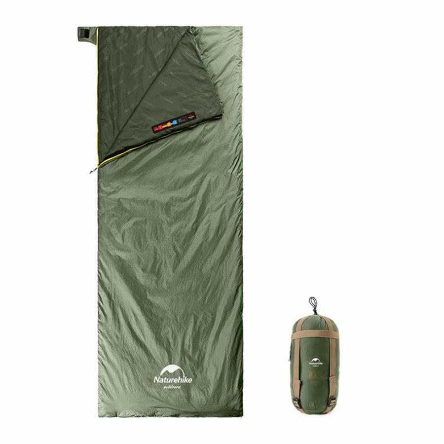 Мешок спальный Naturehike NH21MSD09 мини LW180, размер XL, зеленый, 6927595777961