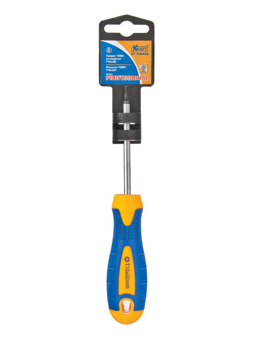 Отвертка torx Kraft KT 700438 Т10 80 мм с отверстием