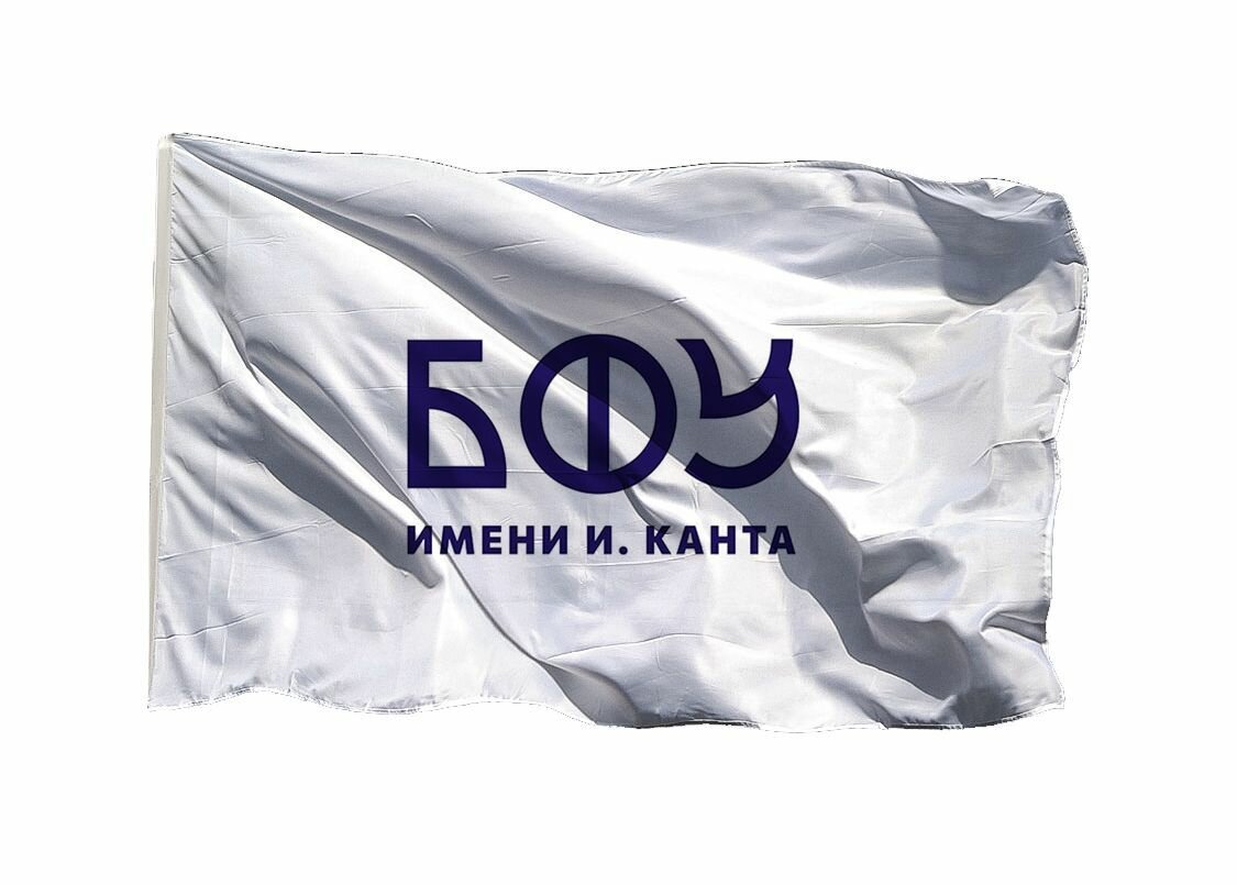 Флаг Балтийского федерального университета имени Иммануила Канта (БФУ) 70х105 см на сетке для уличного флагштока