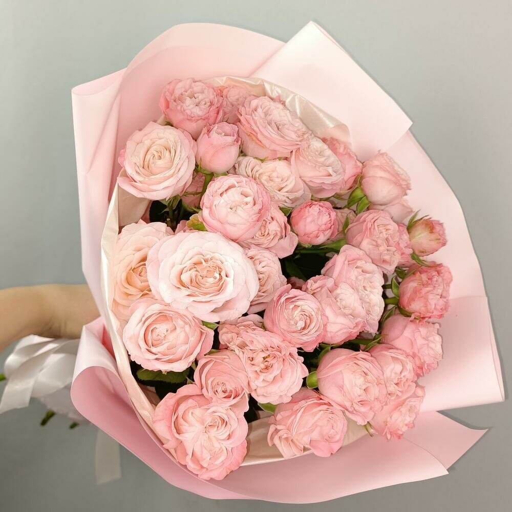 Букет из пионовидных роз 11 штук, нежный букет из роз, премиум качества, размер S