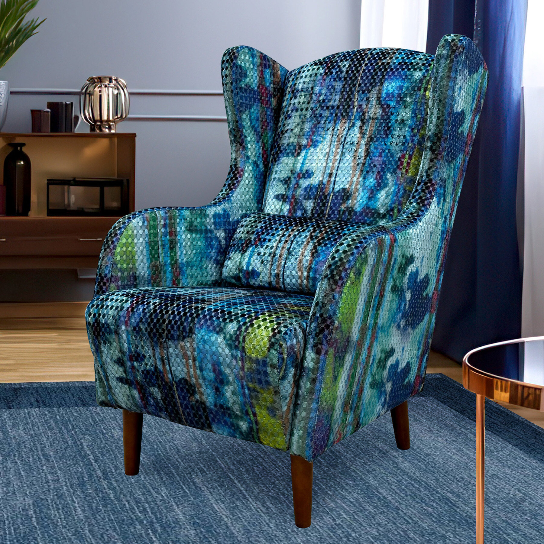 Кресло Уют-5 "СТД", с подлокотниками и ножками, современное, арт-деко