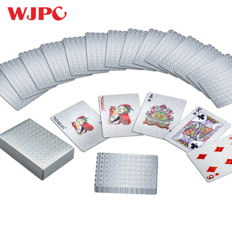 Wangjing Plastic Playing Cards, Gold Color, Cool Texas Poker, Card Tricks, High-End Aesthetic Flying Cards