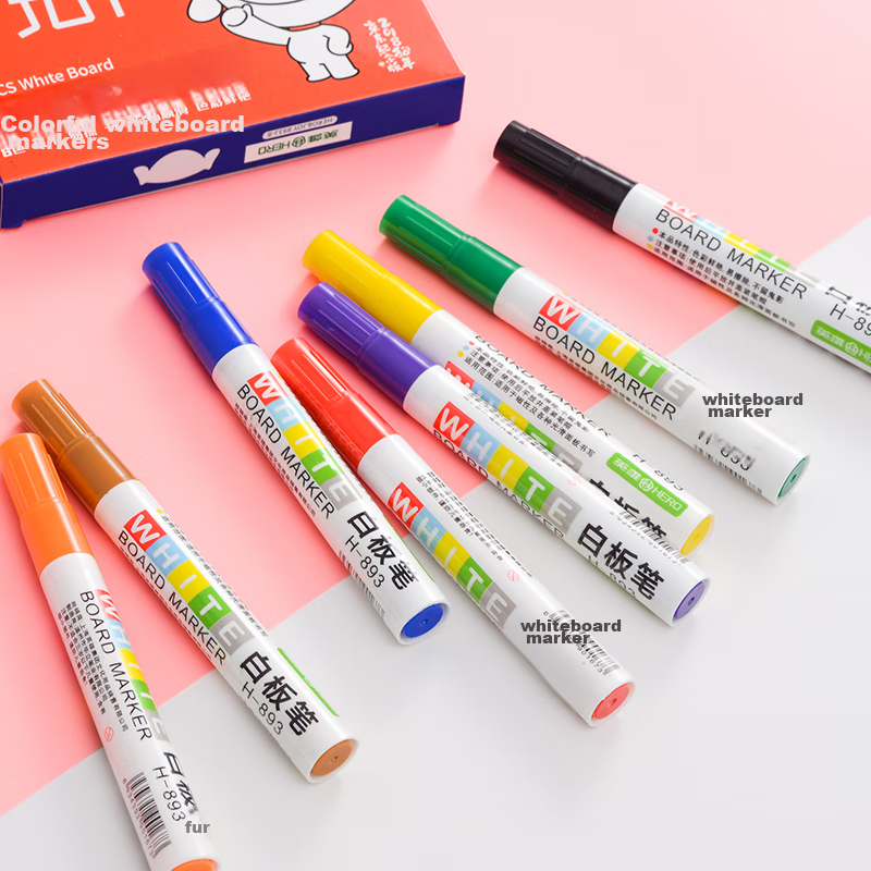 HERO Whiteboard Markers [JOY Collaboration Edition], Colorful Whiteboard Markers, Student Stationery [8-Pack], 893-8