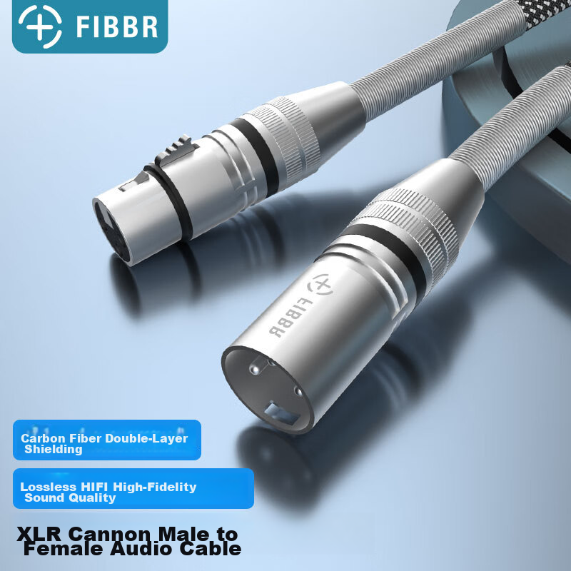 FIBBR XLR мужской к женскому балансированный аудиокабель 5 м с углеродным волокном Модель：Karon Audio Cable