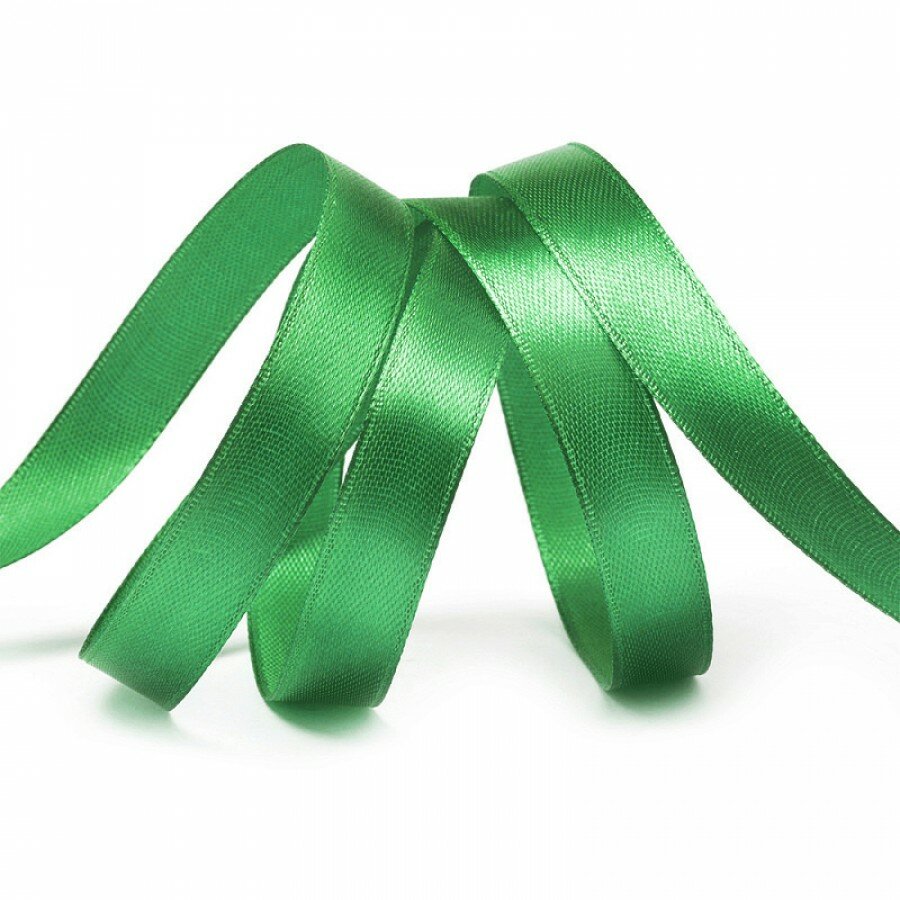 Лента атласная 12мм в инд. упаковке цв. 3042 зеленый Magic4Hobby уп. 22,5м (+-1м)