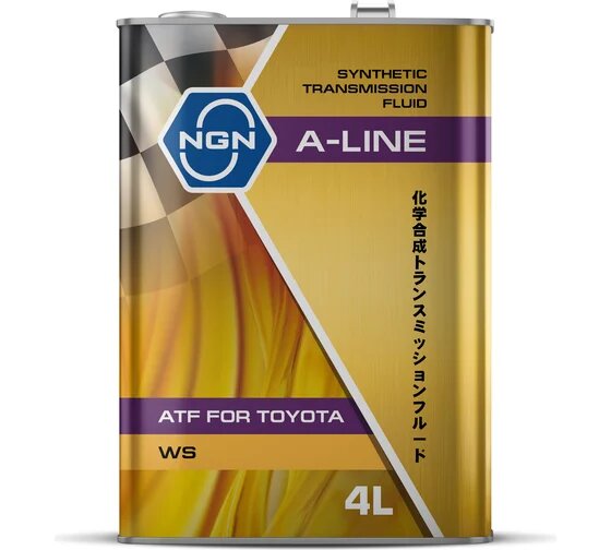 Трансмиссионное масло NGN A-LINE ATF WS синтетическое, 4л, артикул V182575131