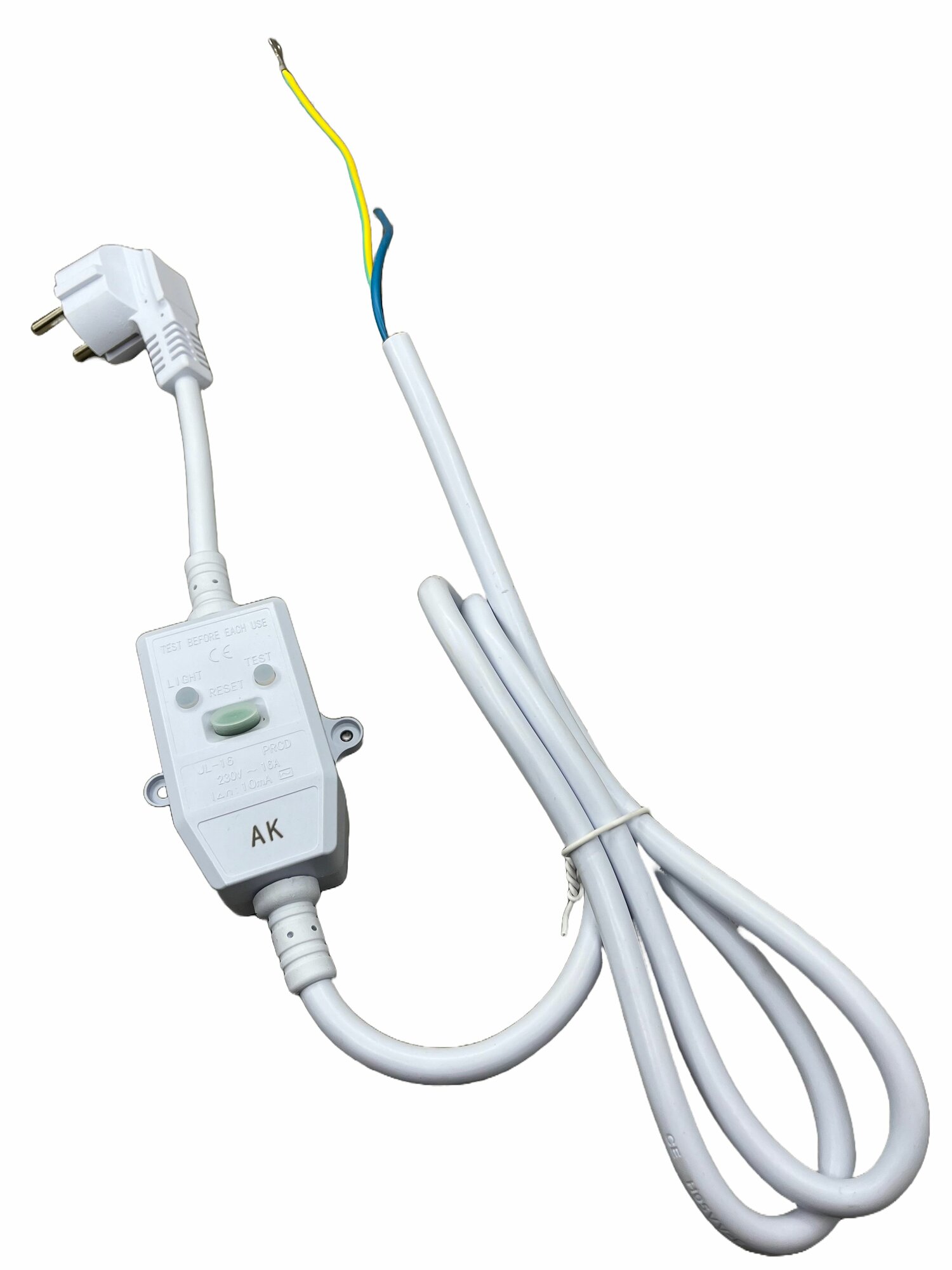 Сетевой кабель с УЗО для накопительных водонагревателей 16 А