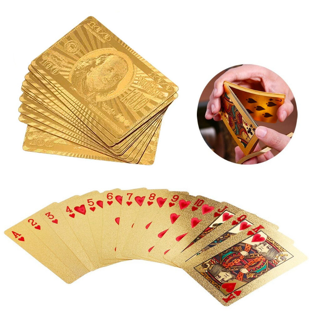 Карты игральные, цвет золото, профессиональные, 54 штуки HLDZ
