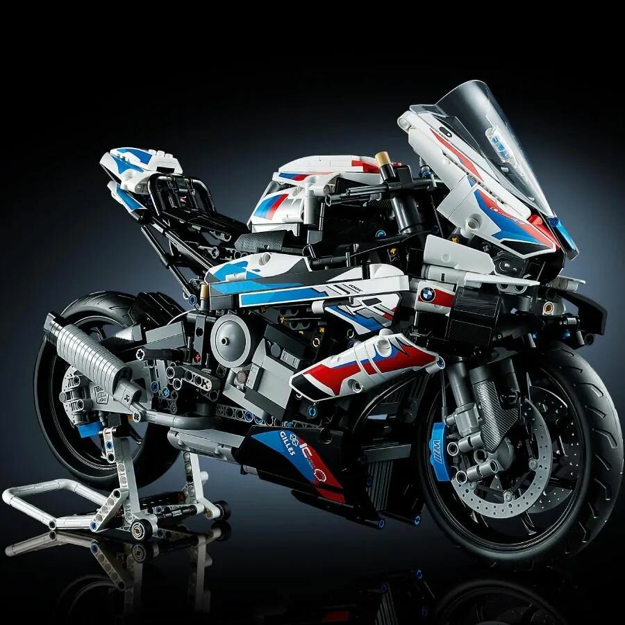 Конструктор Техник набор "Мотоцикл BMW M 1000 RR" 1920 деталей Спортбайк БМВ М 1000 РР, мотобайк technic-3