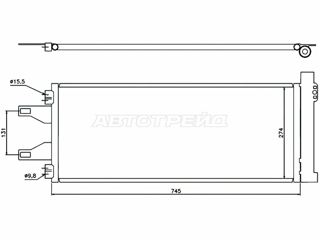 Радиатор кондиционера для Ситроен Джампер, Фиат Дукато, Пежо Боксер арт STPG103940 SAT
