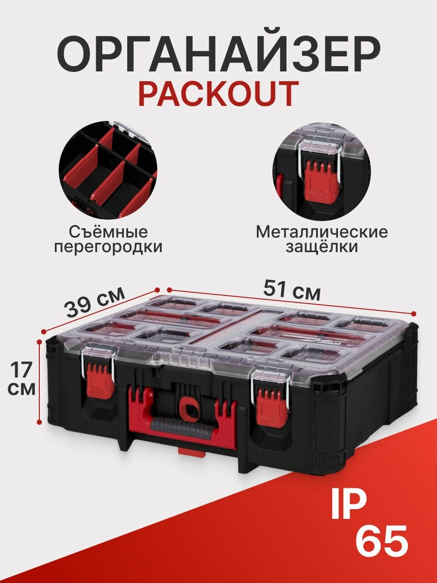 Органайзер большой Milwaukee PACKOUT 4932478625