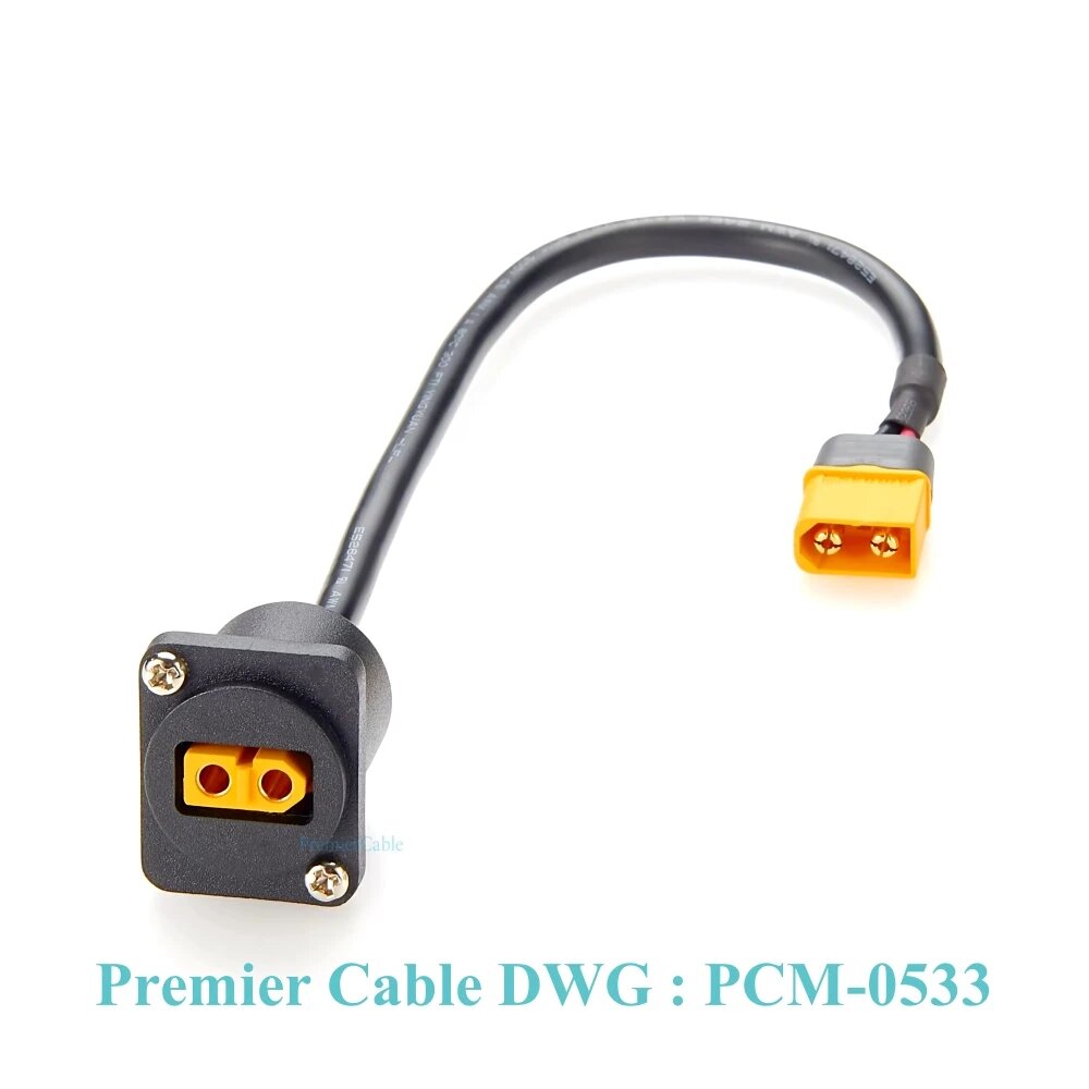 D-Type XT60 Удлинительный кабель для монтажа на панели XT60 Кабель-переходник «папа-мама» XT60 Проходной сквозной фланцевый кабель XT60 Соединительная розетка