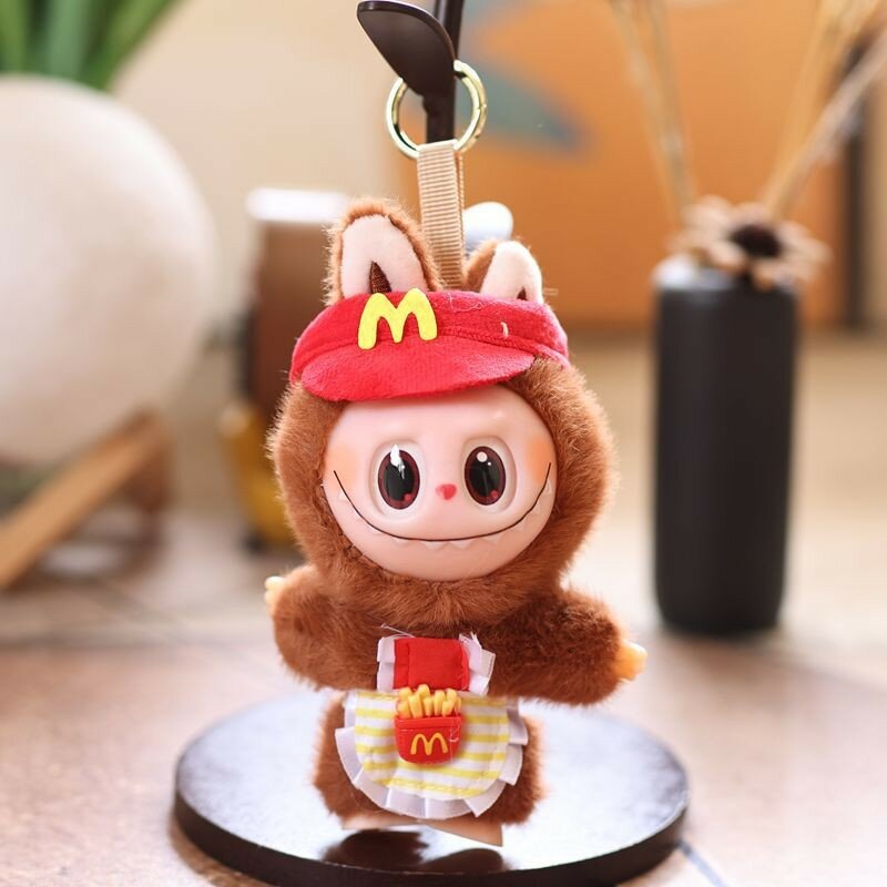 Мягкий брелок в стиле мультфильма с изображением картофеля фри из McDonald's, шапкой и фартуком для путешествий и ежедневного