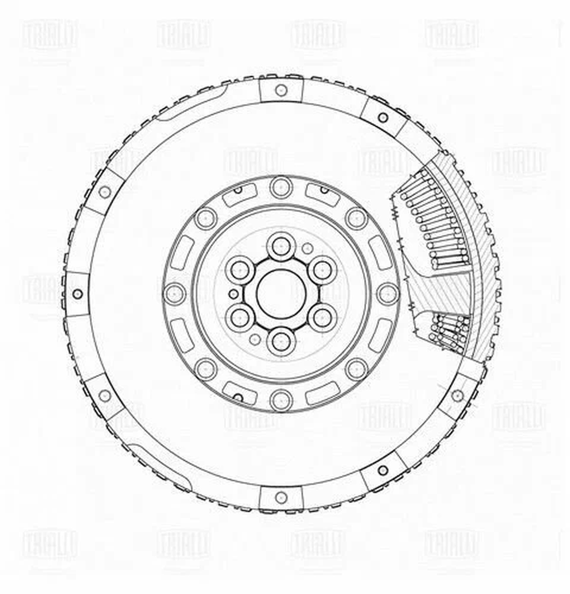 Маховик для а/м Haval H6 (16-) (дв. 4G15B) 1.5i (двухмасс.), TRIALLI FW2703