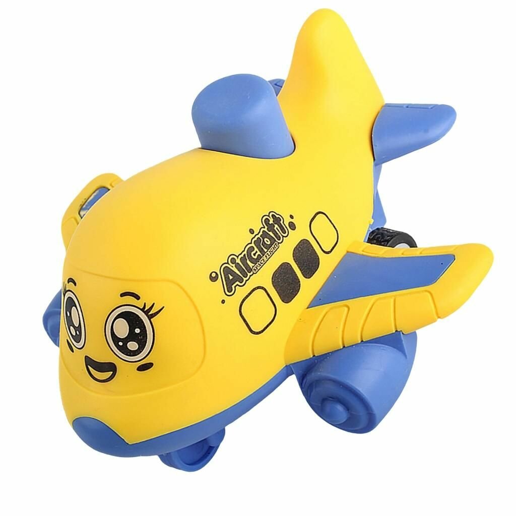 Press Go Aircraft Toy Kids Learn, Желтый