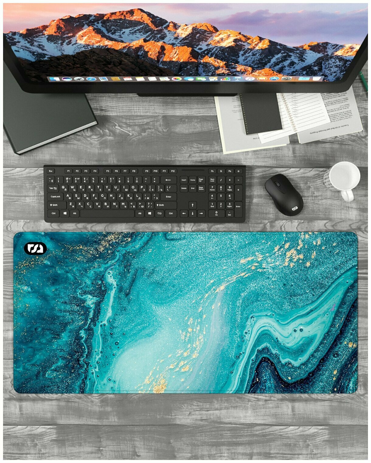 Игровой коврик RSQ Gaming XL, 800х400 мм