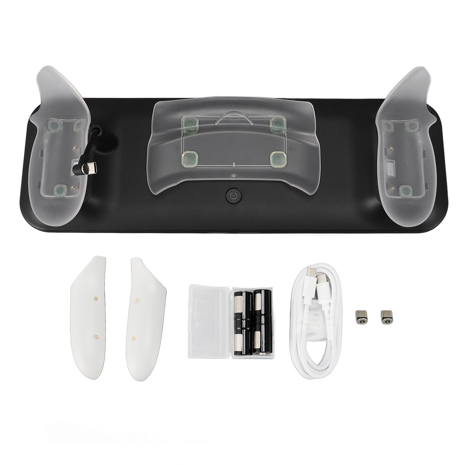 VR -контроллер гарнитуры зарядка док -магнитные контакты станция зарядного устройства с RGB Light Black