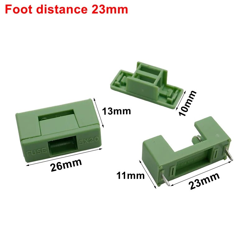 (10-50ШТ) BF-012 Держатель предохранителя 5x20мм С стеклянным трубчатым предохранителем 5 * 20мм 0.2A-10A 250V Для монтажа на панель PCB Расстояние между выводами 15мм 22мм