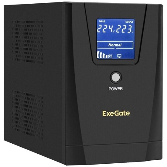 Источники бесперебойного питания Exegate SpecialPro Smart LLB-1200. LCD. AVR.8C13. USB 1200VA/750W