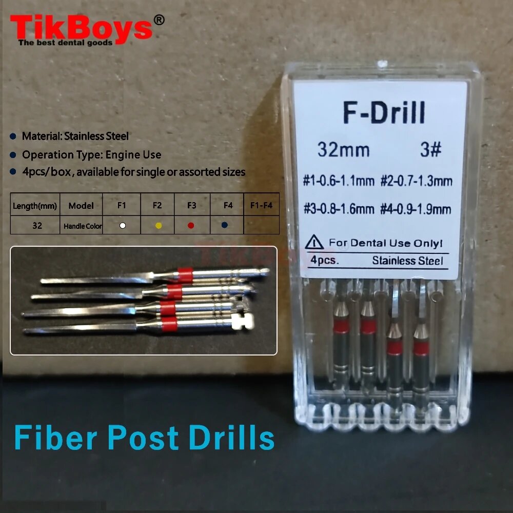 RAISYOU Эндодонтические развертки Peeso 28 мм/32 мм #1-6 F-Drill-32mm-3