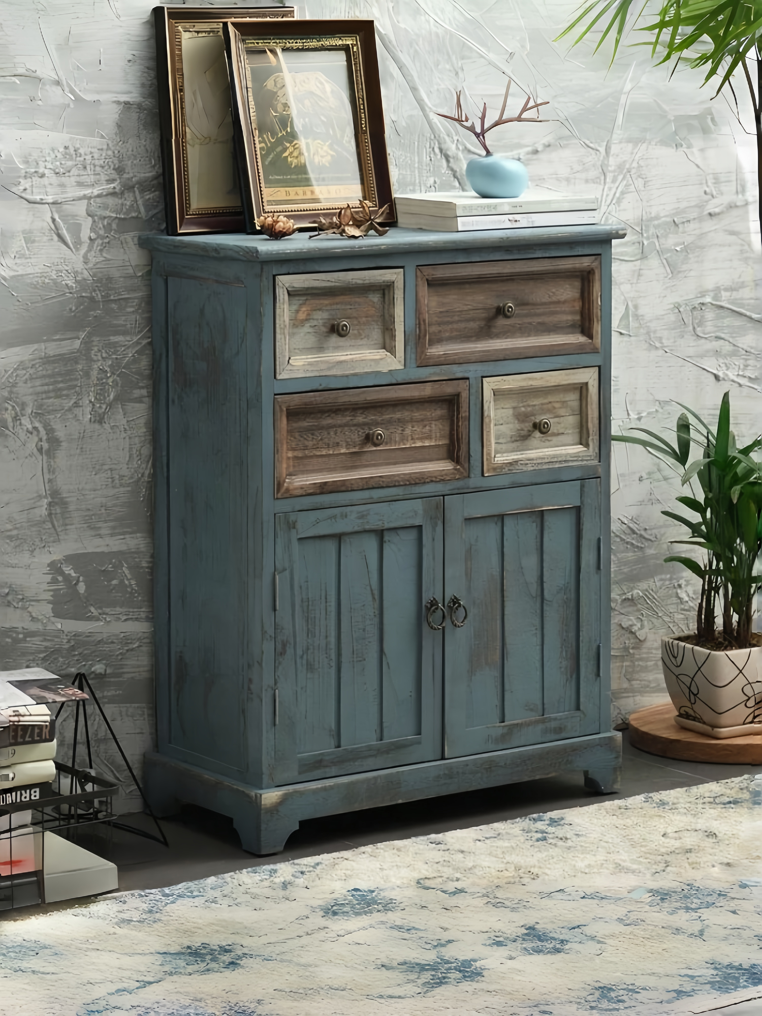 Комод "Арт-Деко", винтажный, средиземноморский стиль, 60x30x77см