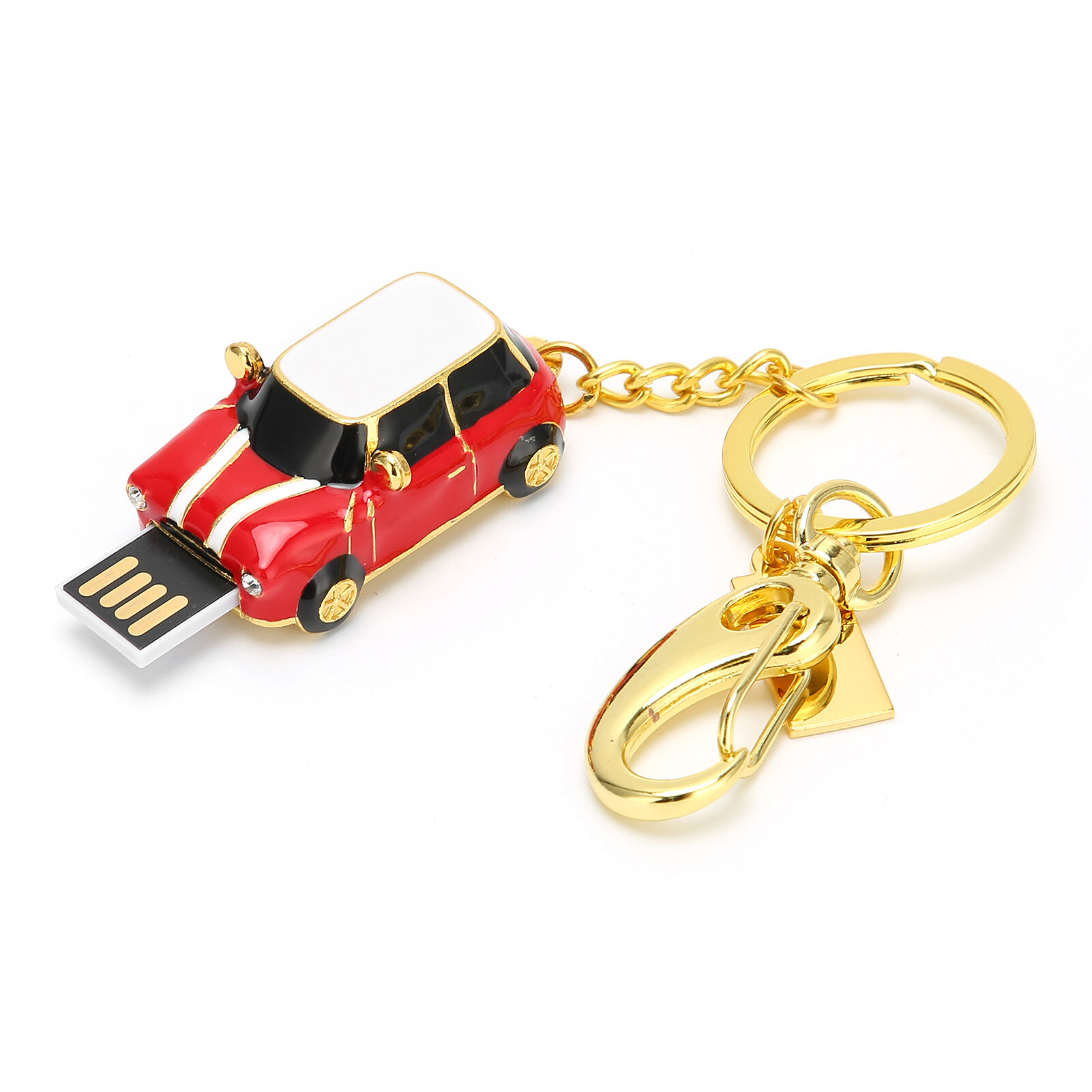 Флешка usb 2 . 0 в виде машинки из металла красного цвета 128 гб для компьютера