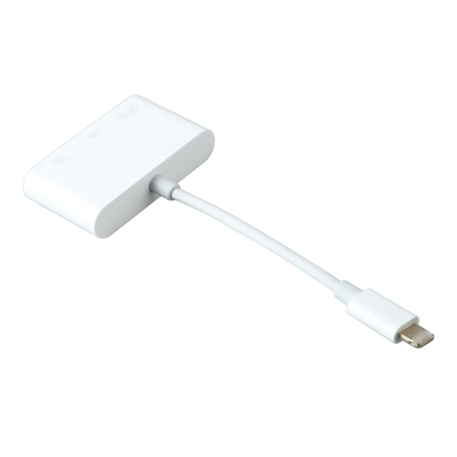 Кардридер 4 в 1 с проводным подключением 10 см и OTG-адаптером для карт памяти для телефонов и планшетов на базе iOS.