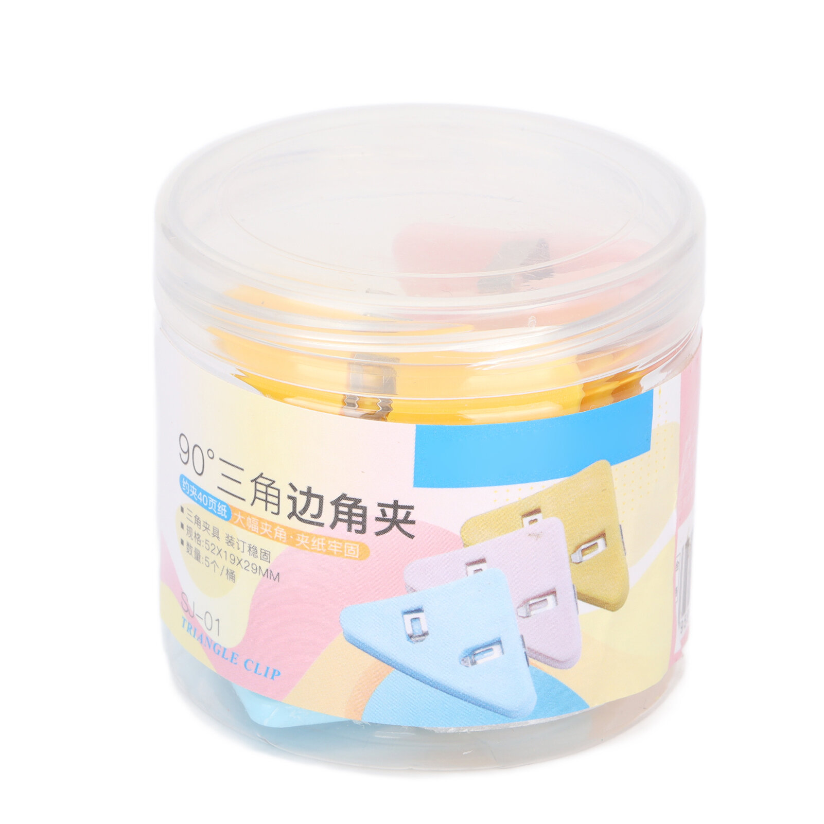 Скрепки Треугольные 5шт Портативные Прочные Для Бумаг Заметок Документов Разноцветные