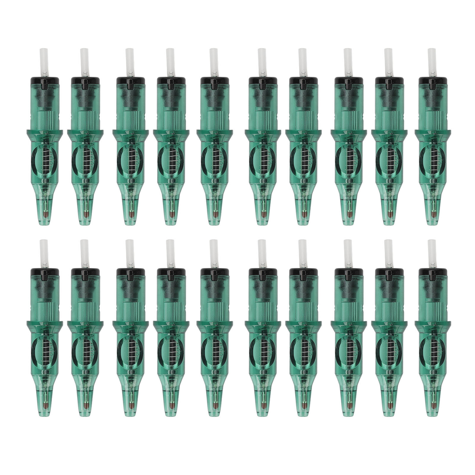 20 шт. 5 мл картриджи для шариковых ручек для татуировок, бесплатные чернила для шейдеров, зеленые картриджи для практики