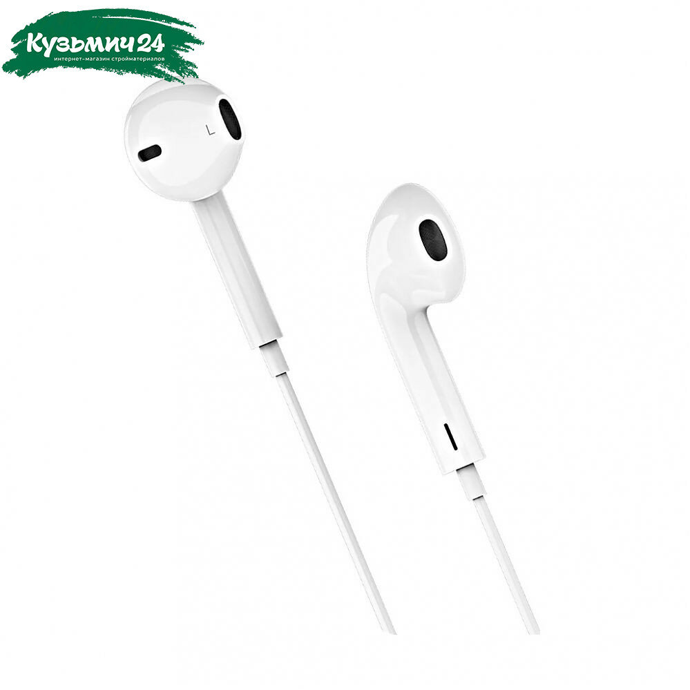 Наушники проводные Hoco M101, внутриканальные, регулятор громкости, белые