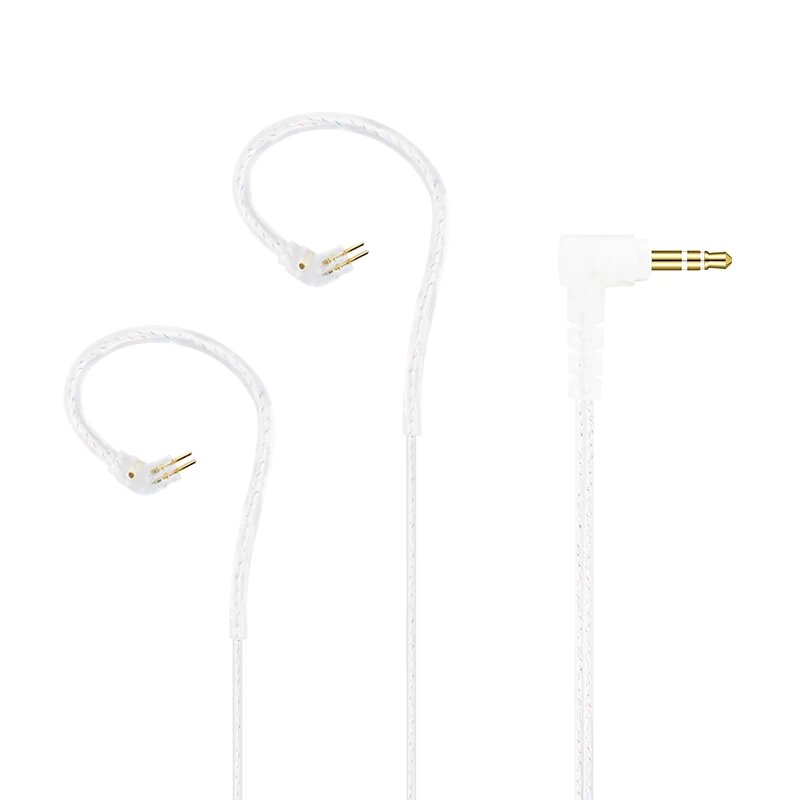 Кабель для наушников Fransun 3,5 мм/Type-C 0,75/0,78 мм 2PIN 5N OFC посеребренный кабель для обновления провод для наушников с микрофоном для KZ QDC