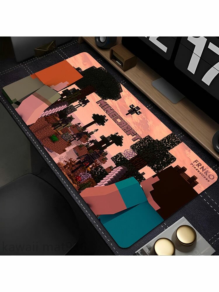 Коврик для рабочего стола Minecraft, нескользящий, XXL, 40x90 см