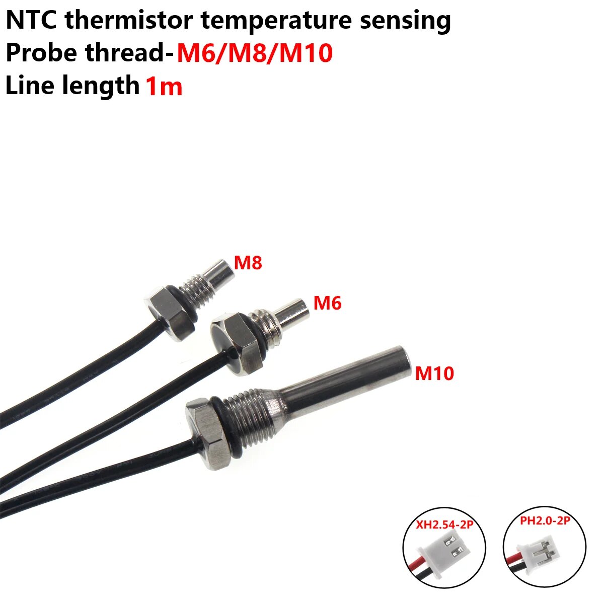 Термодатчики NTC Hongqichip M6, M8, M10 10K, 50K, 100K M6 10K notplug 2pcs