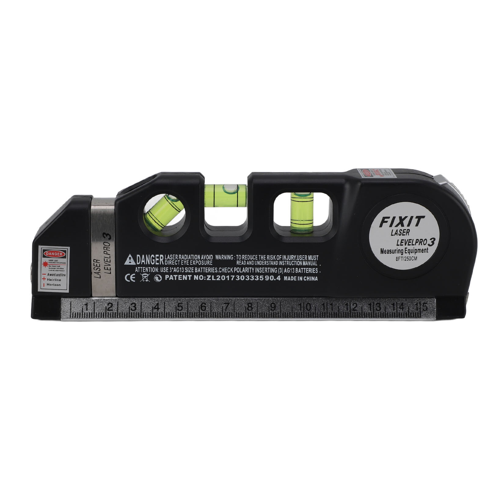 Уровень 3 в 1: Многофункциональная рулетка с перекрестным лазером для ремонта