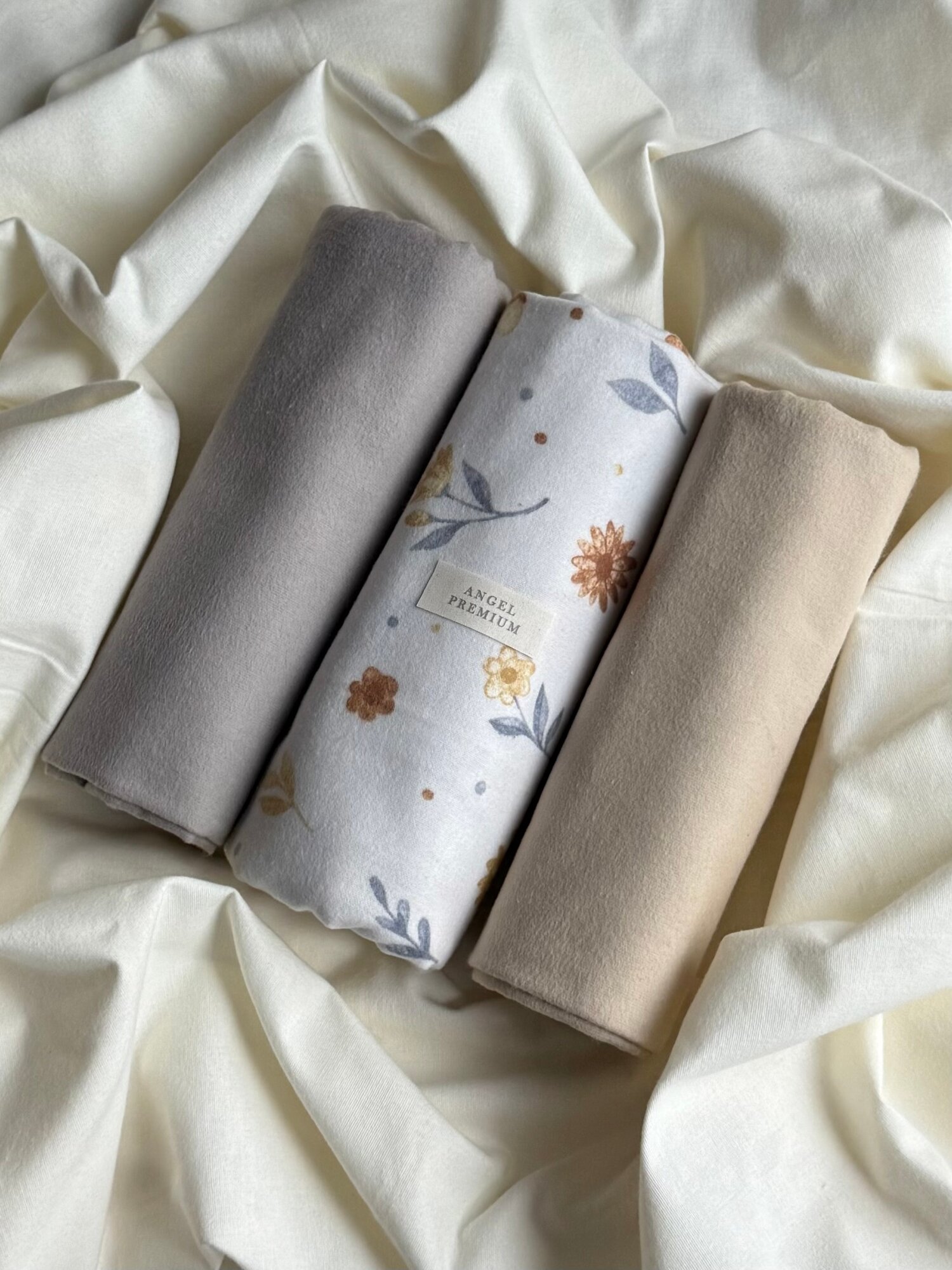 Комплект больших фланелевых пеленок ANGEL PREMIUM 100х120