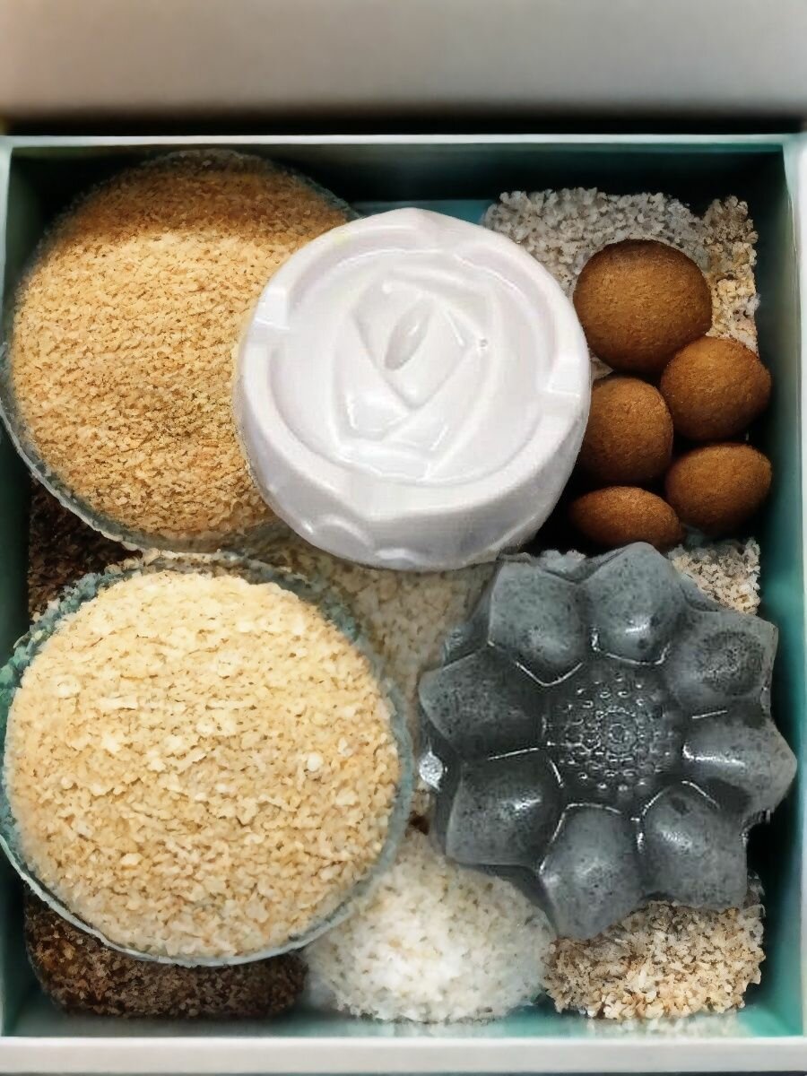 Мыло: овсяное, голубая глина, кокосовое. ручная работа.