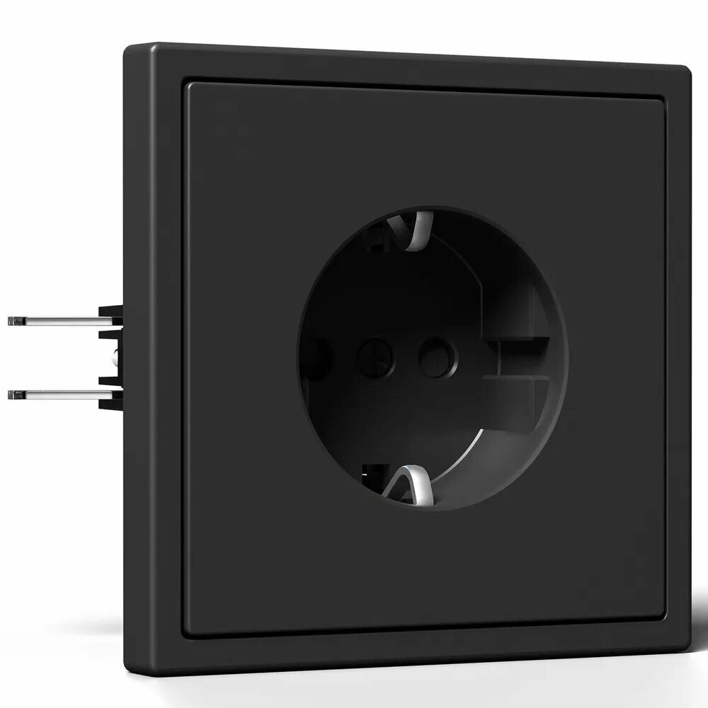 Розетка BSEED одинарная 1 пост, Настенный розетка с когтями,16А 250В, PC рамка,5шт