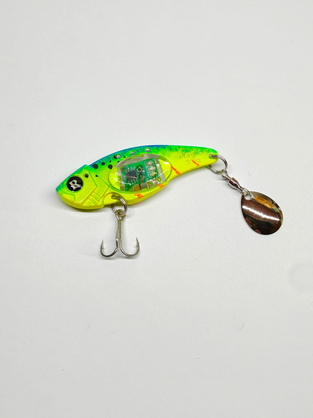 Раттлин цикада со светодиодами (электронная блесна) мигающий, триколор, 80мм, 18 гр. цвет:3