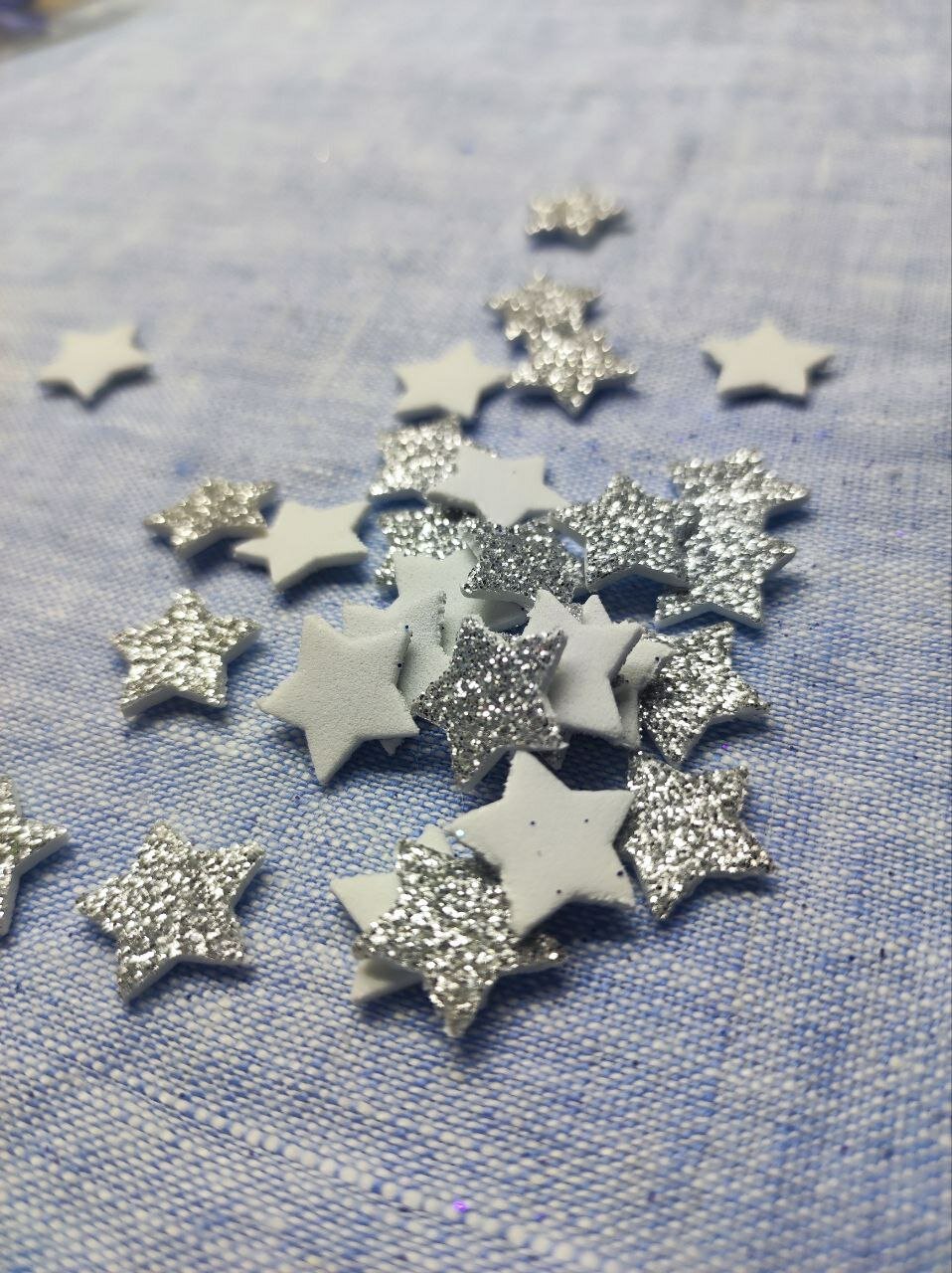 Набор для декорирования, Вырубка, Звёздочки из фоамирана 60 шт