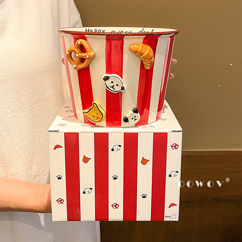 Керамическая маленькая миска для еды с кнопкой, домашняя суповая миска, миска для лапши, миска для закусок, жареной курицы, картошки фри, ведерко для попкорна, салатная миска, йогуртовая миска