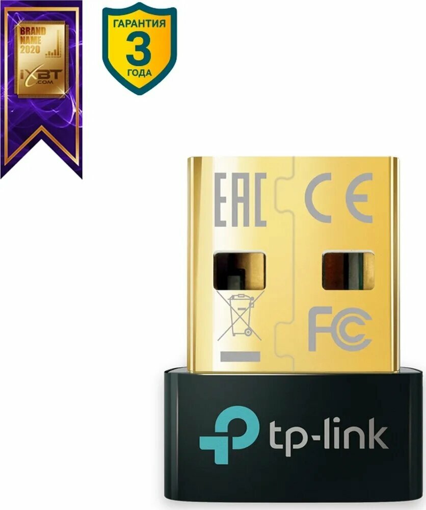 Bluetooth Адаптер TP-Link UB500 (USB, Версия 5.3, Компактный, Для ПК И Ноутбуков, Совместим С Windows)