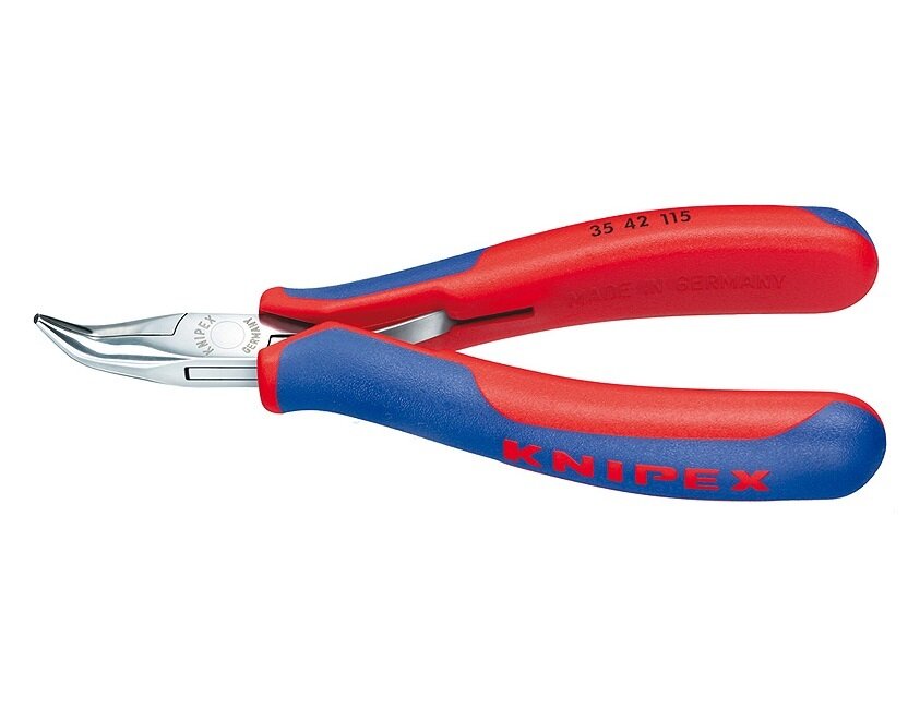 Длинногубцы захватные для электроники 115 мм, угол 45 град. KNIPEX KN-3542115