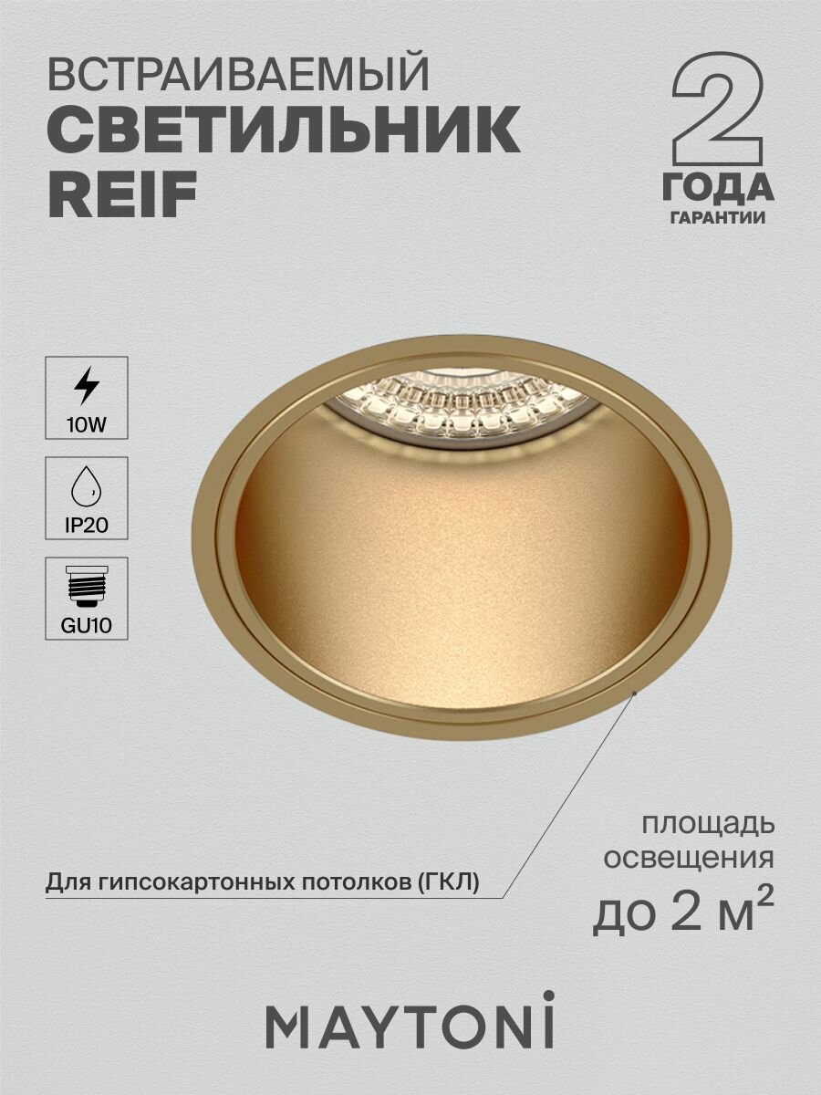 Светильник потолочный встраиваемый Maytoni Technical Reif DL048-01MG