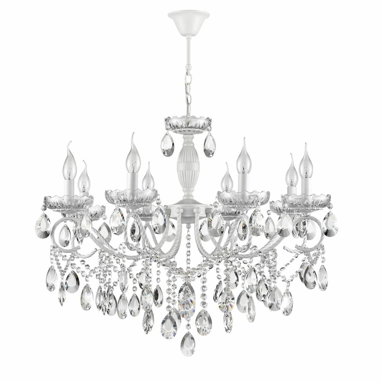 Люстра хрустальная LUMION 8189/8 SNOW, E14, 8х40Вт