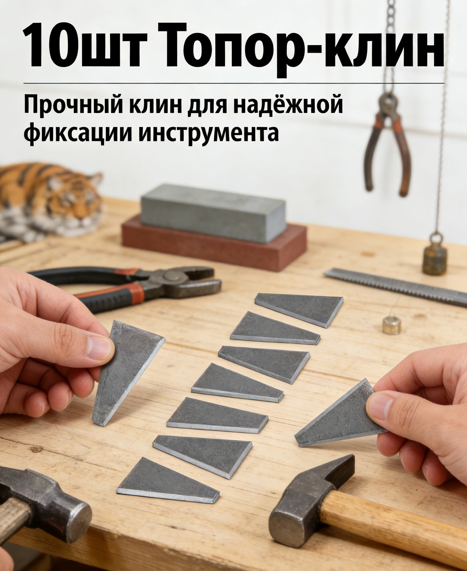 Маленькие стальные клинья для топора и молотка размером 2,30 1,00 0,20 см в упаковке 10 штук