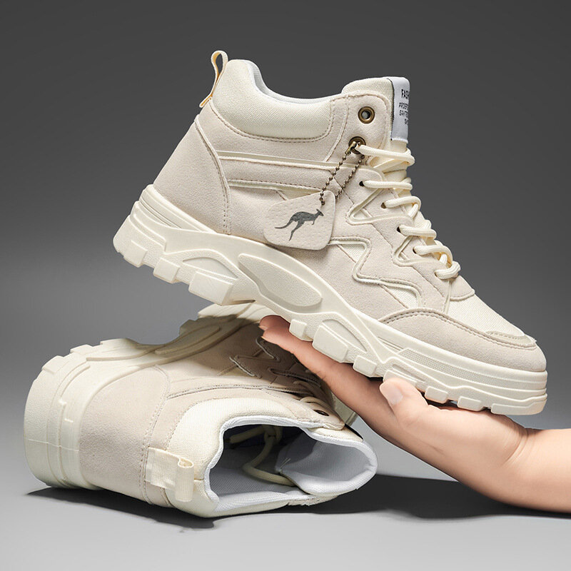 Высокие мужские кеды больших размеров, повседневные кожаные ботинки, ботинки Martin, размеры 39-47