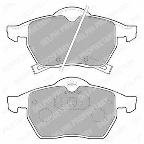Колодки тормозные дисковые Delphi LP1731 для Opel Astra, Zafira; Saab 9-3, 9-5