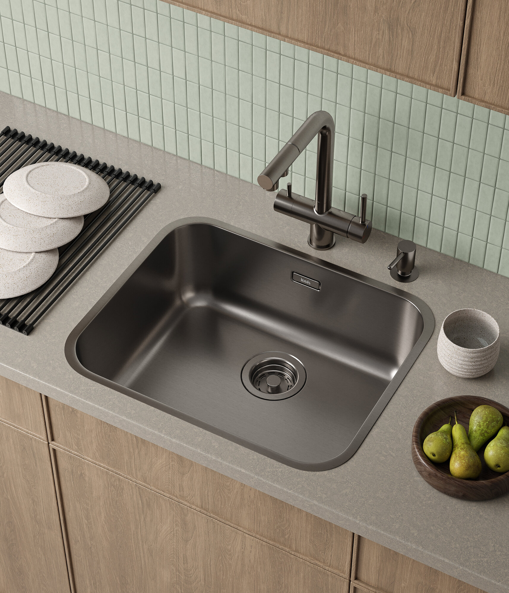 Мойка IDDIS Mate MAT53GMi77 нержавеющая сталь графит 533*433