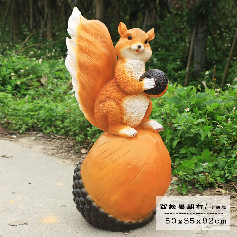 Наружный искусственный орнамент белки из смолы для сада и двора, маленькая скульптура животного, декор для сада и ландшафта, маленький элемент